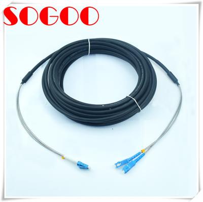 China Waterproof LC Duplex Fiber Patch Cord 2 Core ODLC for RRU RRH Baseband Unit Outdoor for sale