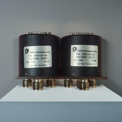 China EPX Microwave SP3T Coaxial RF Switch DC-12GHz 12V N-Type 1A for sale