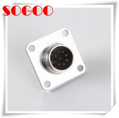 China IP68 Waterproof 8 Pin AISG RET Cable Connector Square Female Flange Dip Type for sale