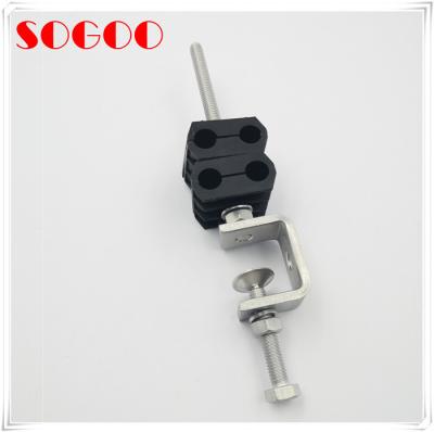 China M8 Threaded Hole Feeder Cable Clamp SUS304 PP Rubber For Base Station for sale