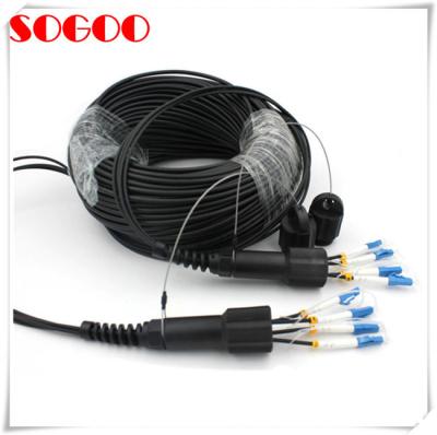 China FTTA CPRI LC ODVA Outdoor Armored Fiber Optic Cable 2 Cores Single Mode 9/125um for sale
