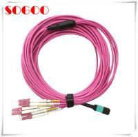 China MPO to 12xLC OM3 Breakout Fiber Patch Cord 40GbE 12-Core LSZH for sale