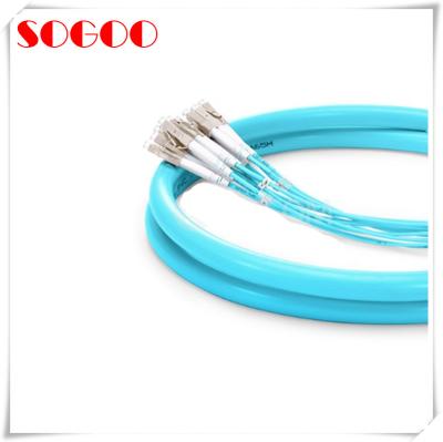 China 12 Fibers OM4 Multi Fiber Pre Terminated Breakout Cable Indoor Distribution for sale