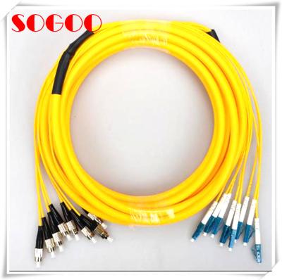 China Bunchy Type Breakout Armored Fiber Cable 4-48 Core Multi Fiber Optic Patch Cord for sale