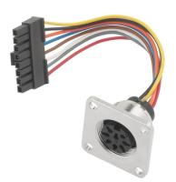 China AISG RET Receptacle Cable Assembly, flange mounting with PCB connector for sale