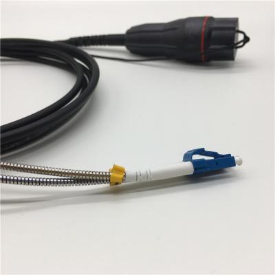 China IP67 Fullaxs LC to Duplex LC Fiber Optic Cable 100M Single Mode 2 Core for FTTA for sale