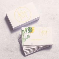China Gloss Lamination Innovative Business Cards Double Side Printing Wtih Foil Logo for sale