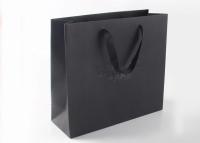 China Luxury Style Printed Paper Shopping Bags Recyclable With Grosgrain Ribbon for sale