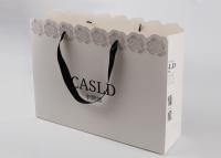 China Laser Cut Printing Personalised Paper Bags , Grosgrain Ribbon Plain Gift Bags for sale