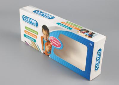China Matte Ivory Board Square Product Packaging Boxes Flexor Printing WIth Plastic Window for sale