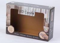 China Glossy Corrugated Small Gift Boxes With Clear Window Oil Vanishing Finishing for sale