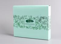 China Cosmetic Custom Product Packaging Box , Custom Retail Boxes With Green Gold Stamp for sale