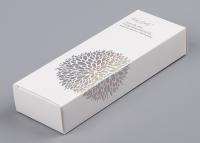 China White Ivory Board Paper Packaging Boxes With Hot Laser Silver And Matte Varnishing for sale