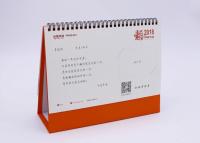 China Spiral Customized Self Standing Desk Calendars Duplex Board For Gift Promotion for sale