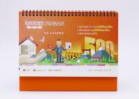 China Spiral Customized Self Standing Desk Calendars Duplex Board For Gift Promotion for sale