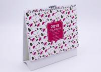 China Triangle Folding Desk Calendar , Colorful Stand Up Monthly Desk Calendar for sale