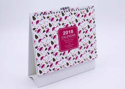 China Triangle Folding Desk Calendar , Colorful Stand Up Monthly Desk Calendar for sale