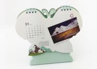 China Customized Unique Monthly Office Desk Calendar Butterfly Shape With Stand for sale