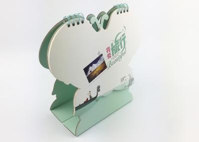China Customized Unique Monthly Office Desk Calendar Butterfly Shape With Stand for sale