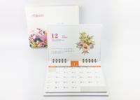 China Y / O Binding Landscape Daily Office Desk Calendar Planner Art Paper Material for sale