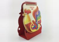 China 1250GSM Whole Year Office Desk Calendar Unique Shape With Spiral Binding for sale