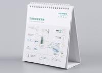 China Spiral Bound Weekly Desk Calendar , Full Color Small Stand Up Desk Calendar for sale