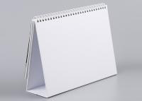 China Triangle Office Desk Calendar White Metal Y - O Binding With Pen Holder for sale