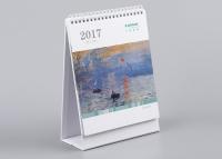 China Artistic Kraft Paper Office Desk Calendar Eco Friendly Material For New Year Gift for sale