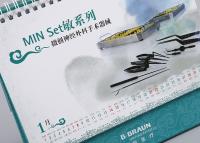 China White Metal Binding Office Desk Calendar Cmyk Full Color And Paper Printing for sale