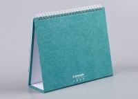 China White Metal Binding Office Desk Calendar Cmyk Full Color And Paper Printing for sale