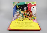 China Soft Touching Front Cover Christmas Pop Up Books With Cartoon Kids Character for sale