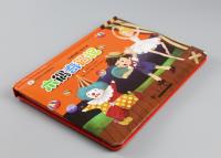 China Soft Touching Front Cover Christmas Pop Up Books With Cartoon Kids Character for sale
