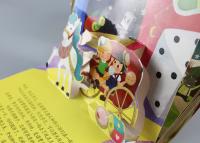 China Soft Touching Front Cover Christmas Pop Up Books With Cartoon Kids Character for sale