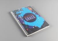 China PP Cover Hard Cover Notebook Gloss Art Paper Material And Saddle Stitch for sale