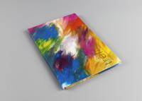 China Multicolored Artistic Hardback Lined Notebook With Gold Hot Foil Stamping for sale