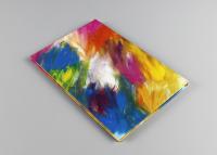 China Multicolored Artistic Hardback Lined Notebook With Gold Hot Foil Stamping for sale