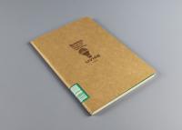 China A5 Kraft 3x5 Notebook Cover , Wire - O Binding Cute Hardback Notebooks for sale