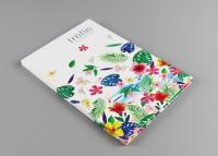 China Spot UV Beautiful Hardcover Lined Journal , Flowery Hard Bound A4 Notebook for sale
