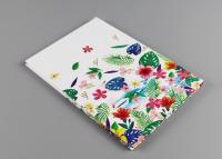 China Spot UV Beautiful Hardcover Lined Journal , Flowery Hard Bound A4 Notebook for sale