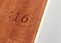 China Debossed Finishing Custom Hardcover Notebook , Brown Hardcover Lined Notebook for sale