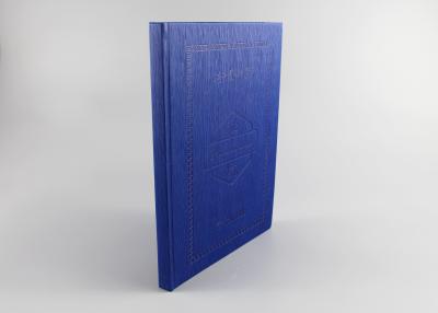 China Perfect Binding A4 Hardback Notebook , Leather Large Hardcover Journal With Debossed Pattern for sale
