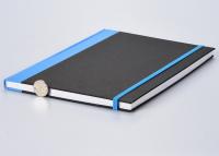 China Elastic Band Hard Cover Notebook PU Fabric Material For Business Meeting Note for sale