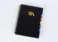 China PP Plastic Hollow Out Spiral Bound Hardcover Journal Offset Paper Material With Saddle Stitch for sale