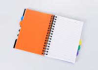 China PP Plastic Hollow Out Spiral Bound Hardcover Journal Offset Paper Material With Saddle Stitch for sale