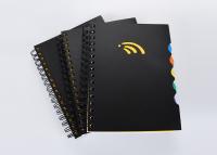 China PP Plastic Hollow Out Spiral Bound Hardcover Journal Offset Paper Material With Saddle Stitch for sale