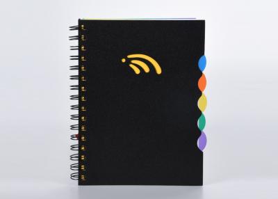 China PP Plastic Hollow Out Spiral Bound Hardcover Journal Offset Paper Material With Saddle Stitch for sale