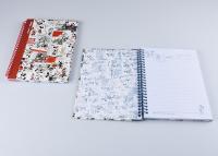 China Spiral / Y - O Binding Hardcover Graph Notebook Full Color Printing And Laser Cutting for sale
