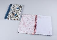 China Spiral / Y - O Binding Hardcover Graph Notebook Full Color Printing And Laser Cutting for sale