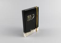 China Elastic Straps A4 Hardcover Notebook , Black And Gold Hardback Notebook Journal for sale