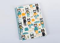 China Matte Finishing Soft Cover Notebook / Journal With Spiral Binding And Cartoon Pattern for sale